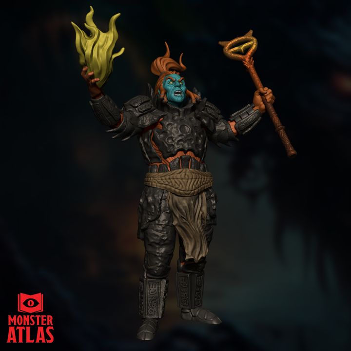 3D Printable Fire Giant of Evil Fire by Monster Atlas