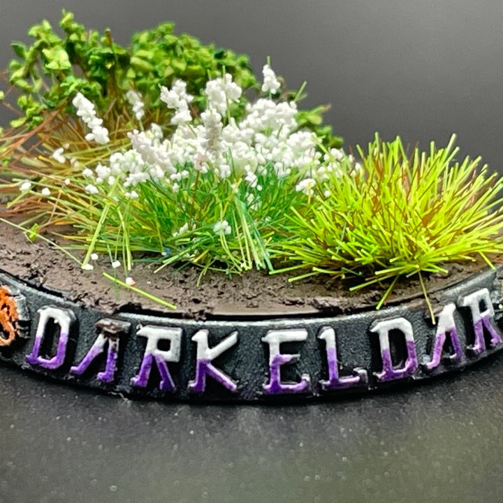 3D Printable Dark Elf Raider Name Plate Builder by Tagmybase.com