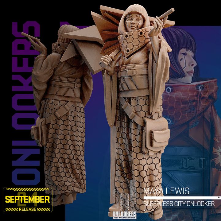 3D Printable Cyberpunk - Maya Lewis - Sleepless City onlooker by UNIT9