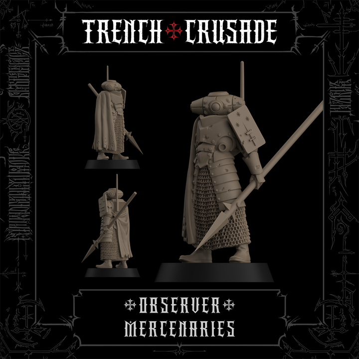 3D Printable Trench Crusade - Observer (Trench Halberd) - Mercenaries ...