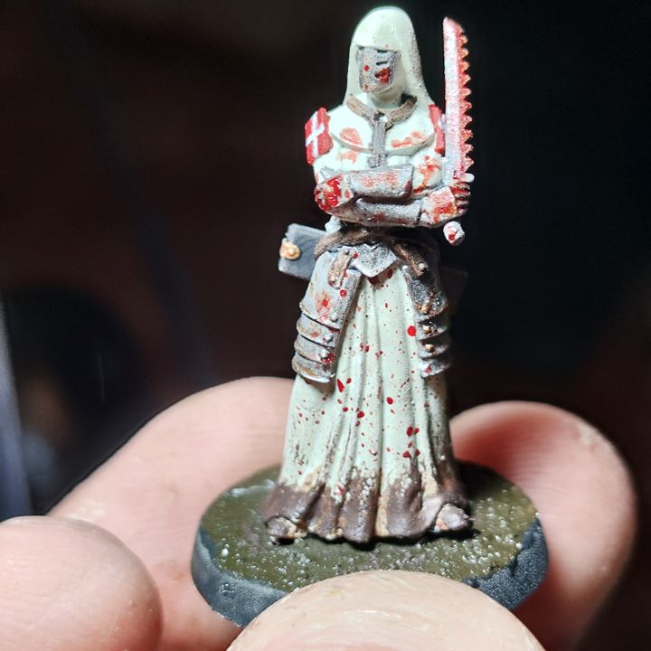 3D Print of Trench Crusade - Combat Medic - Mercenaries by Grimclaw