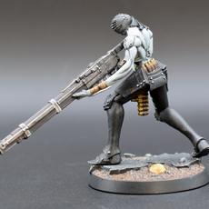 3D Printable Trench Crusade - Communicant tank hunter (Crouching ...