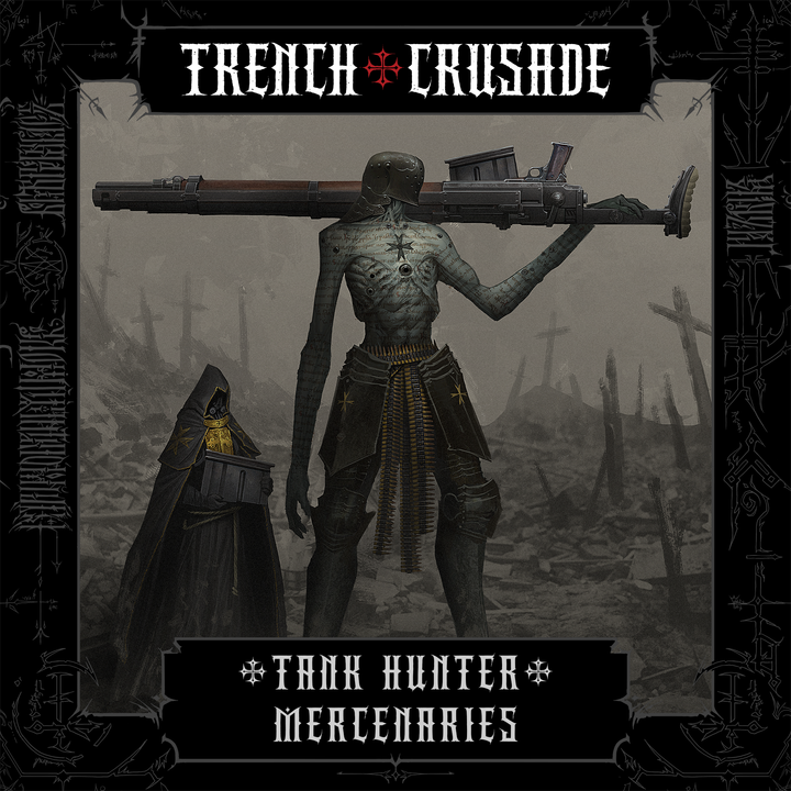 3D Printable Trench Crusade - Communicant tank hunter (Crouching ...