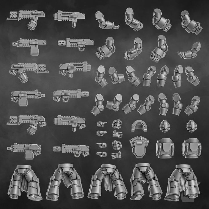 3D Printable Space Knights (build kit) by dakkadakka.store