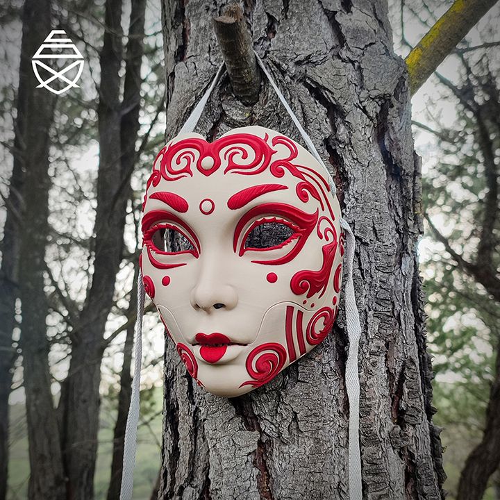 3D Printable GEISHA MASK by PipeCox
