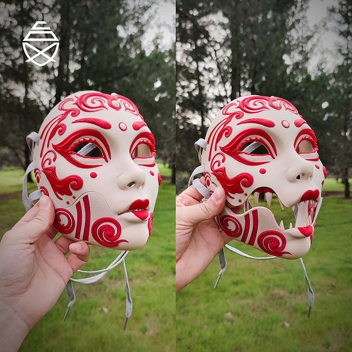 3D Printable GEISHA MASK by PipeCox