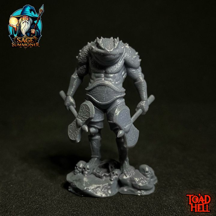 3D Printable Warrior Slaad Toad - Toad Hell by Sage Summoner