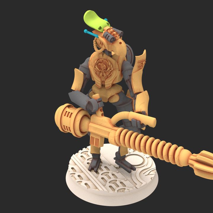 3D Printable Cinan - Horus - Chemou - Khepresh: Support, Battle Robot ...