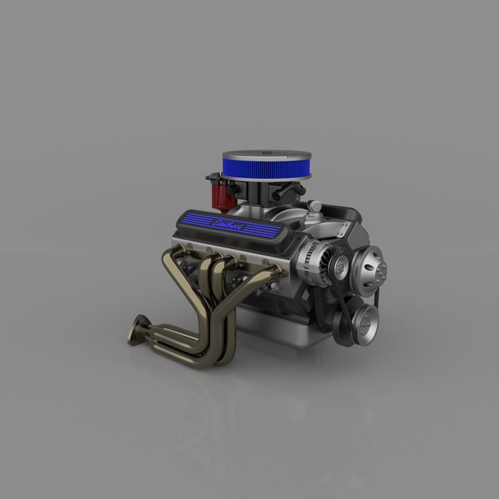 3D Printable High-Performance V8 Engine 3D Model - STL Files for 3D ...