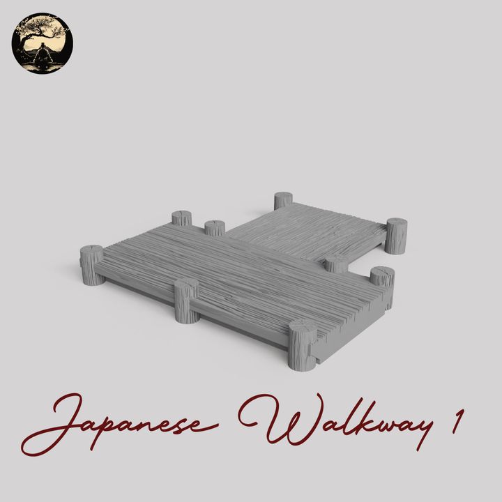 3D Printable Japanese Walkway 1 by Silent Ronin Studios