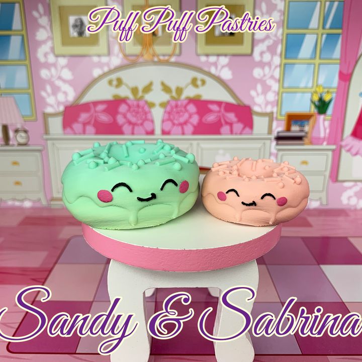 3D Printable Kawaii Donut Sandy and Sabrina by Puff Puff Pastries