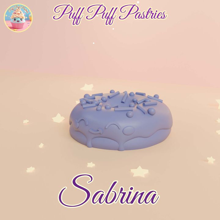 3D Printable Kawaii Donut Sandy and Sabrina by Puff Puff Pastries