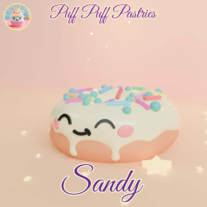 3D Printable Kawaii Donut Sandy and Sabrina by Puff Puff Pastries