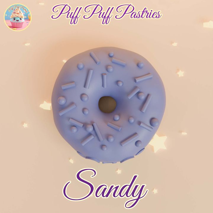 3D Printable Kawaii Donut Sandy and Sabrina by Puff Puff Pastries
