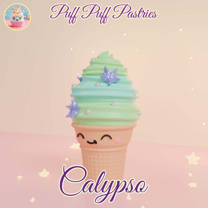 3D Printable Kawaii Ice cream Coral and Calypso by Puff Puff Pastries
