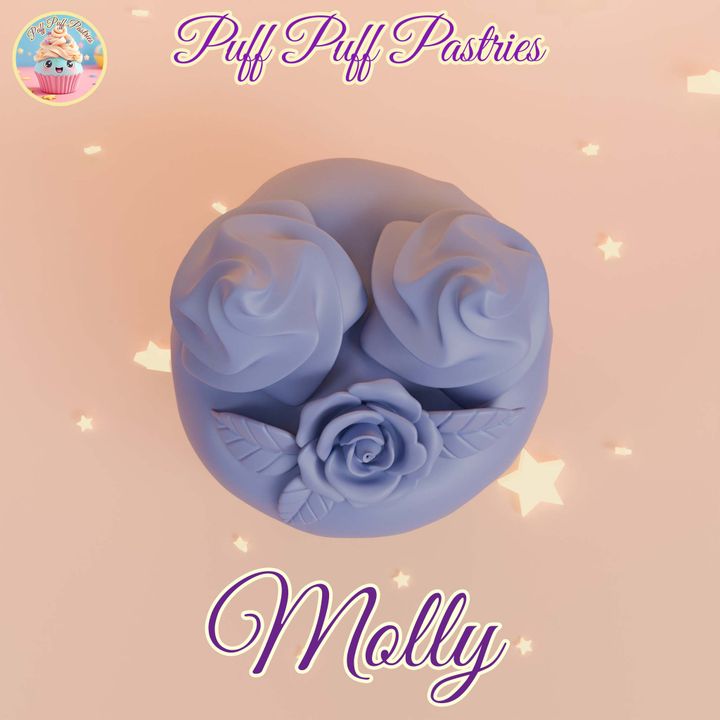 3D Printable Kawaii Round cake Molly and Millie by Puff Puff Pastries