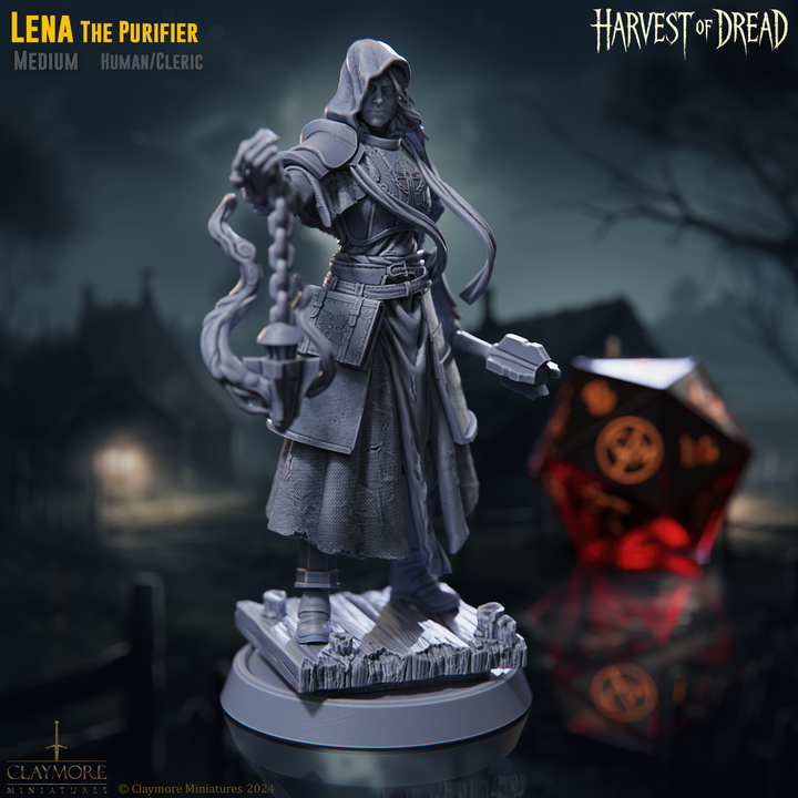 3D Printable Lena, the Purifier by Claymore Miniatures