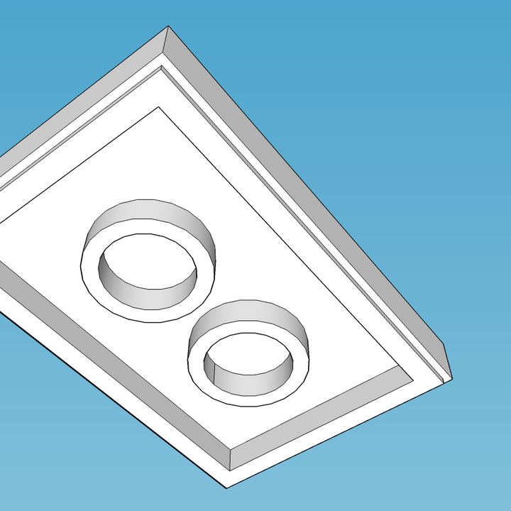 3D Printable LEGO Tile - 2X3 by VLAD-MARIUS