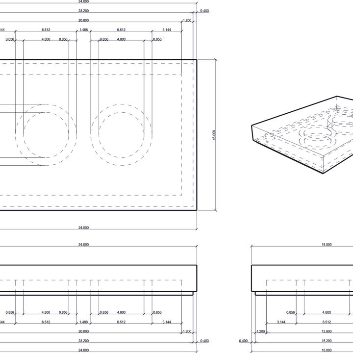 3D Printable LEGO Tile - 2X3 by VLAD-MARIUS