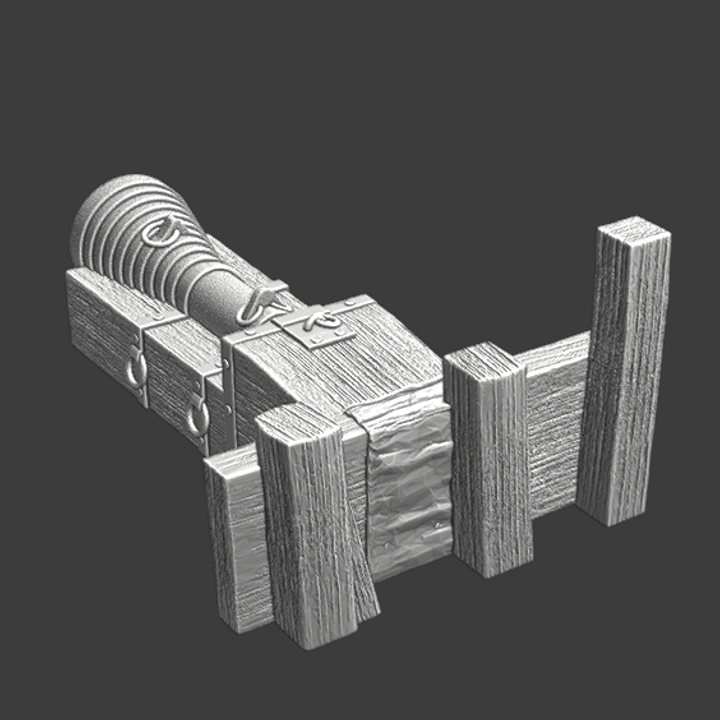 3D Printable Wargaming prop - Medieval ground bombard by Northern ...
