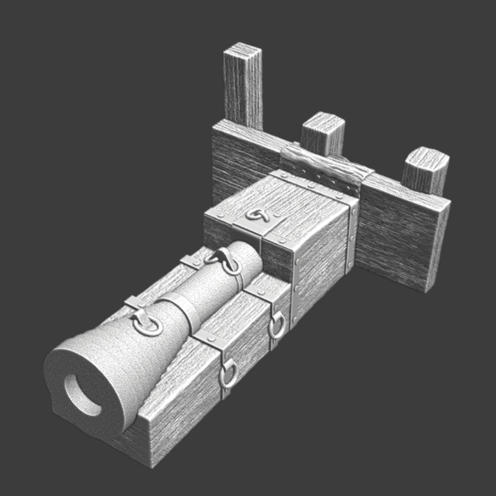 3D Printable Wargaming prop - Medieval ground bombard by Northern ...