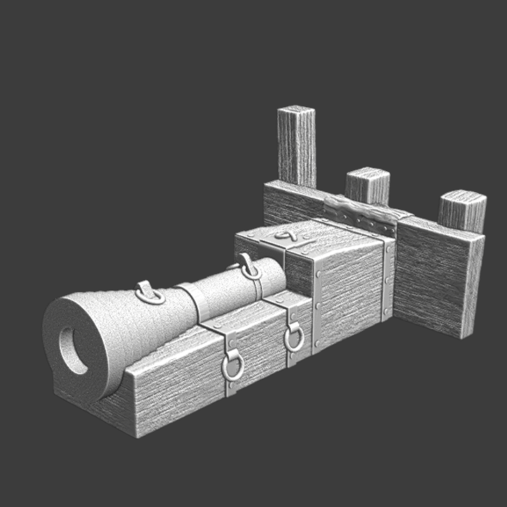 3D Printable Wargaming prop - Medieval ground bombard by Northern ...