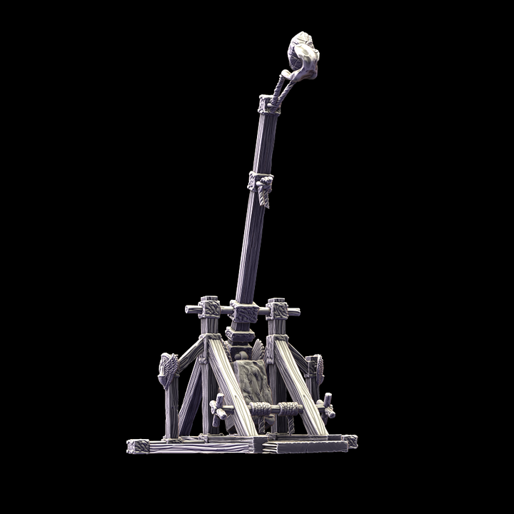3D Printable Trebuchet (Alternate Sculpt - IN ACTION) by Philip Sin's ...