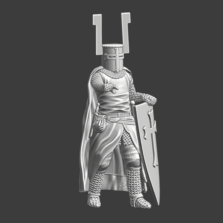 3D Printable Teutonic Brother Knight pointing by Northern Crusades ...