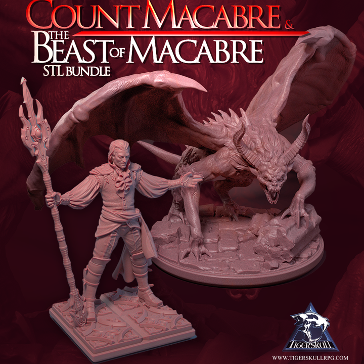3D Printable Count Macabre and Macabre's Beast Combo STL Bundle by Alex ...