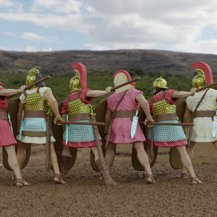 3D Printable 28mm Celt Iberian Scutarii by Barry Adam Hill