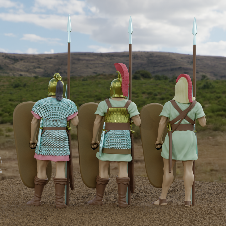 3D Printable 28mm Celt Iberian Scutarii by Barry Adam Hill