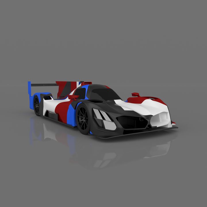 3D Printable High-Performance Hybrid RaceCar (LMDh) 3D Printable Model ...