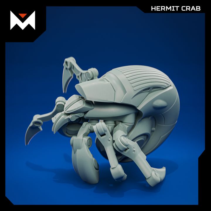 3D Printable Hermit crab by Mohammad hossein attaran