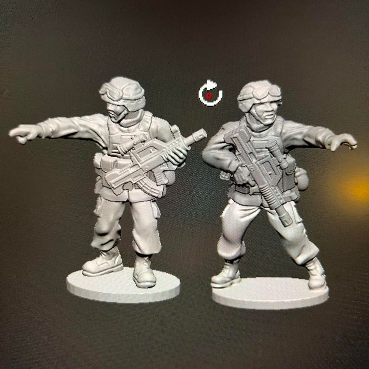 3D Printable PLA1 Modern Chinese Army in body armor and QBZ rifles by ...