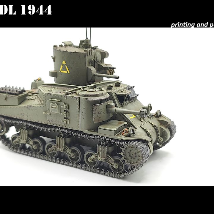 3D Printable M3 Grant CDL - Canal Defence Light by Counlane Models