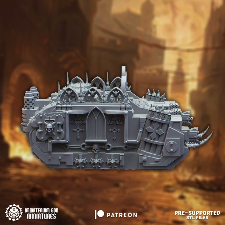 3D Printable Infernal Tank by Immaterium God Miniatures