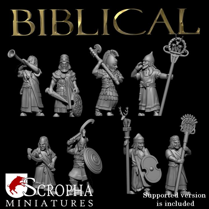 3D Printable Hittite command group by Scropha Miniatures