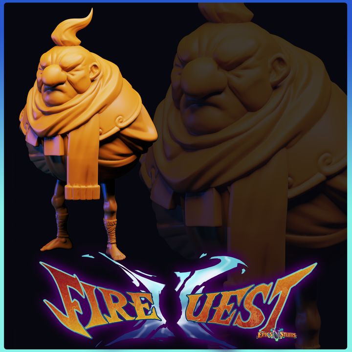 3D Printable Yawn, Fire Quest II Miniature/Statue - Pre-Supported by ...