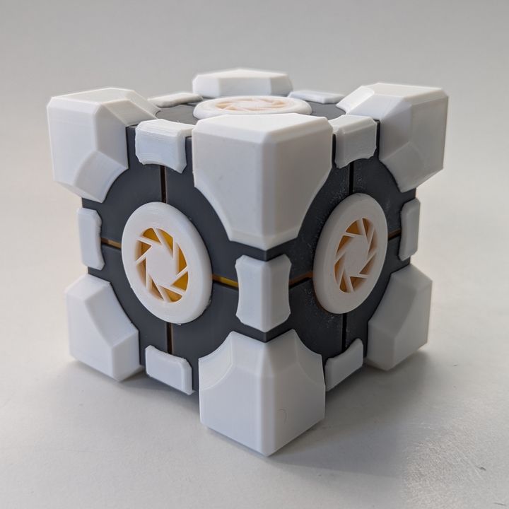 3D Printable Portal Cube by Red Kraken Forge