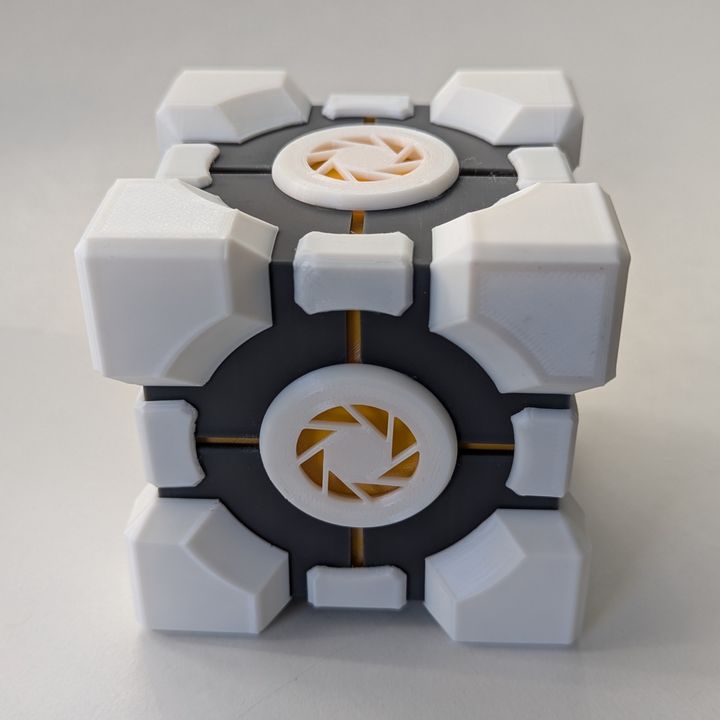 3D Printable Portal Cube by Red Kraken Forge