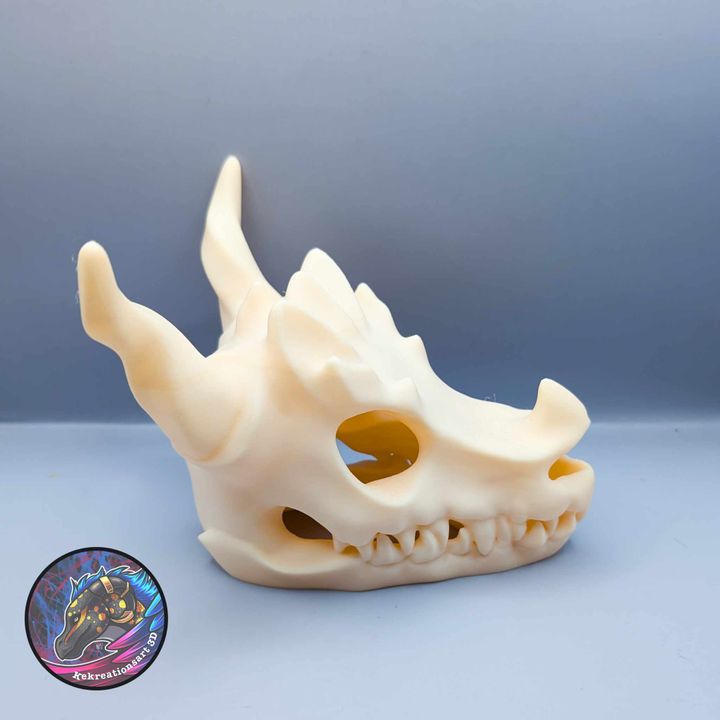 3D Printable Dragon Skull Light by Kirsten M