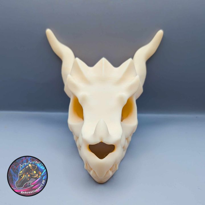 3D Printable Dragon Skull Light by Kirsten M