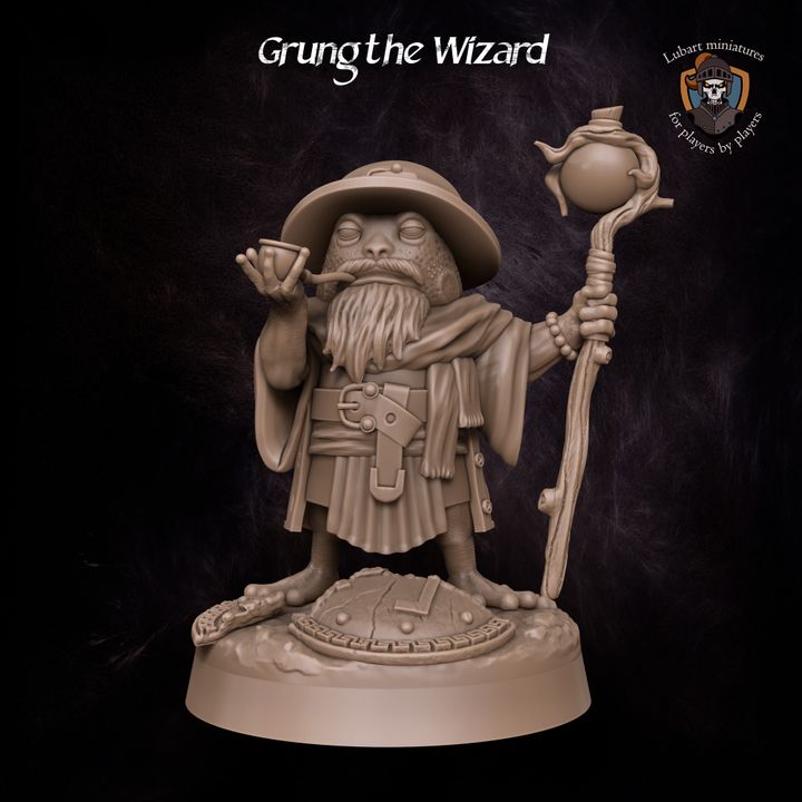 3D Printable Grung the Wizard by Lubart Miniatures