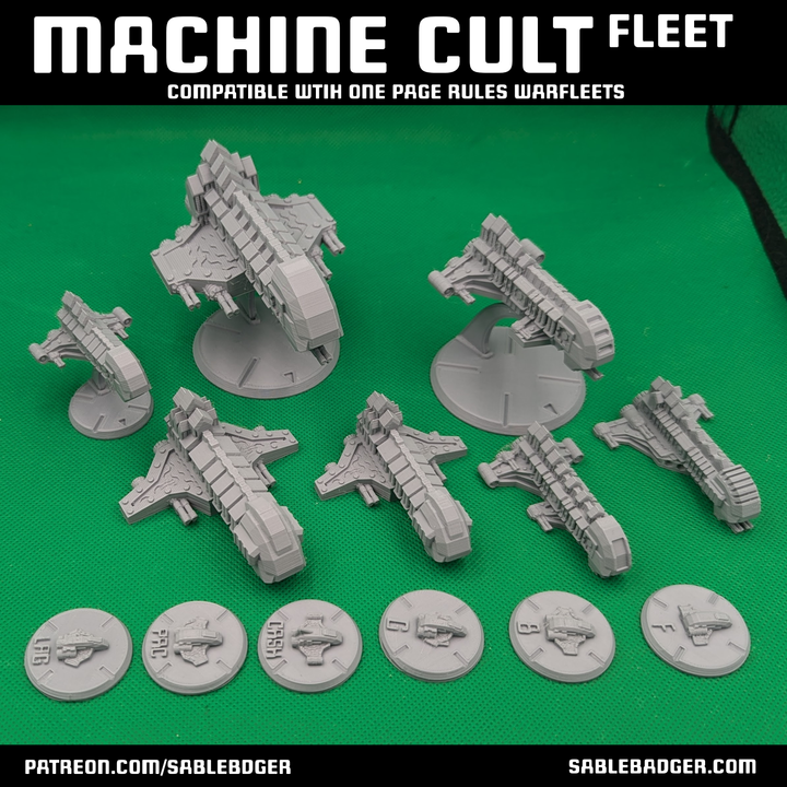 3D Printable OPR Warfleets - Machine Cult by brander roullett