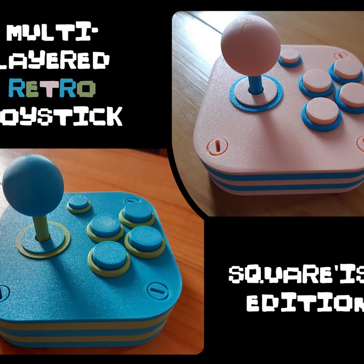 3D Printable Multi-Layered Retro Joy no.2 - Square'ish Edition by Adam ...