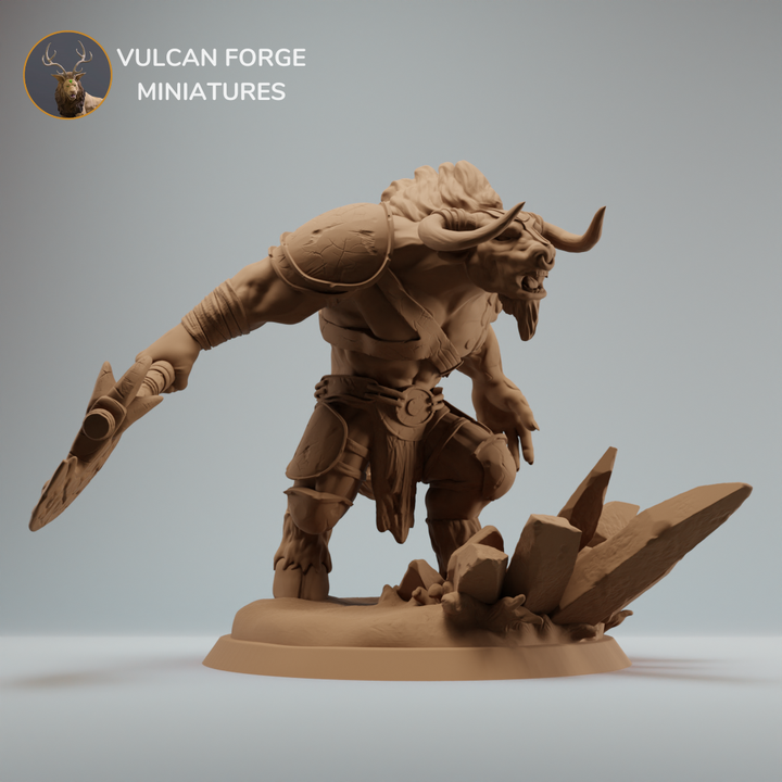 3D Printable Elemental minotaur warriors bundle - pre supported by ...