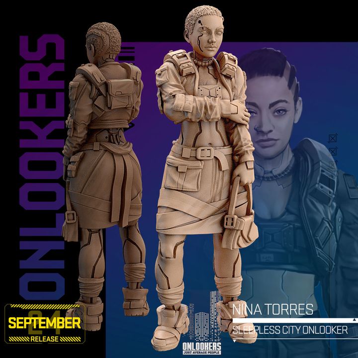 3D Printable Cyberpunk - Nina Torres - Sleepless City onlooker by UNIT9