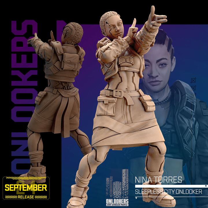 3D Printable Cyberpunk - Nina Torres - Sleepless City onlooker by UNIT9