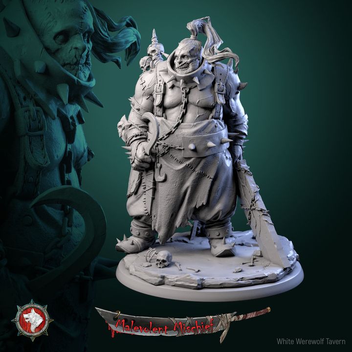 3D Printable Bonesmith heroic miniature pre-supported by White Werewolf ...