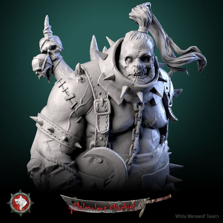 3D Printable Bonesmith heroic miniature pre-supported by White Werewolf ...